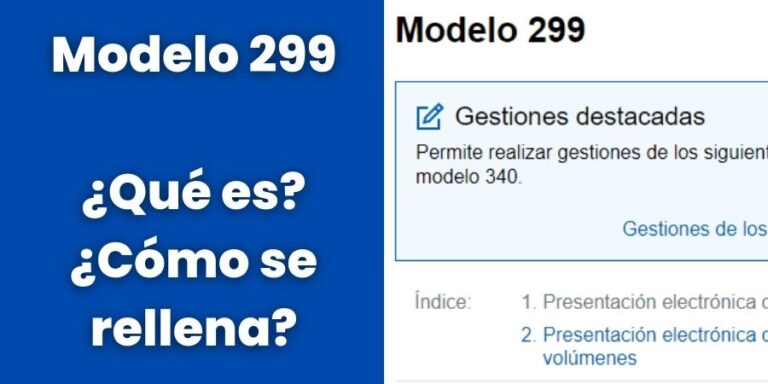 Modelo 299: ¿Qué es? ¿Cómo Rellenarlo? ️ Guía 2022