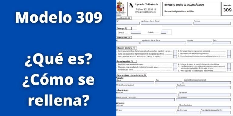 Modelo 309: ¿Qué es? ¿Cómo Rellenarlo? ️ Guía 2022