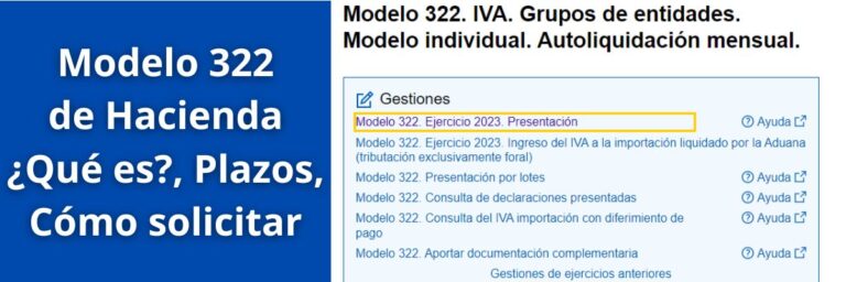 Modelo 322 AEAT • ModelosHacienda.Com